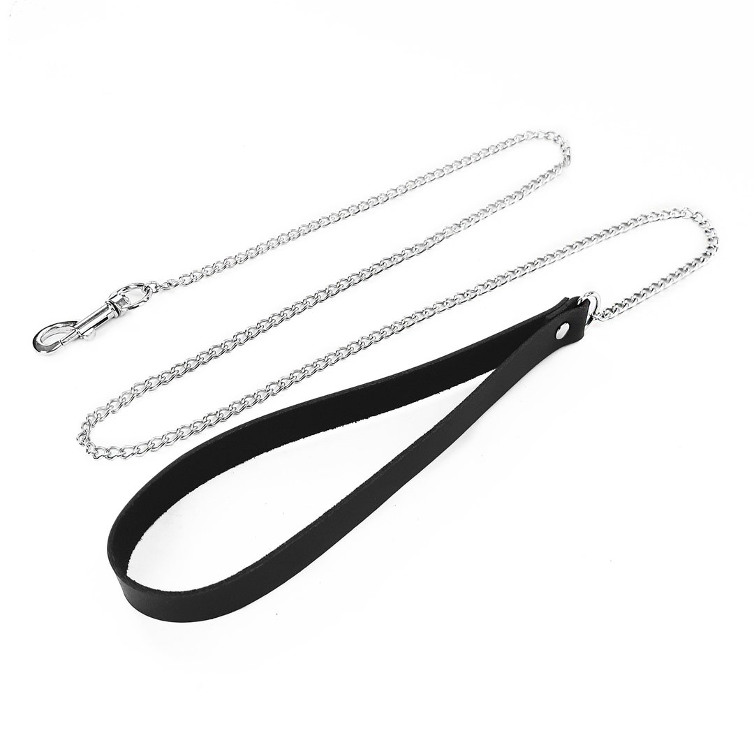 Chain BDSM Leash (choose Leather Colors) , BDSM Leash - Etsy