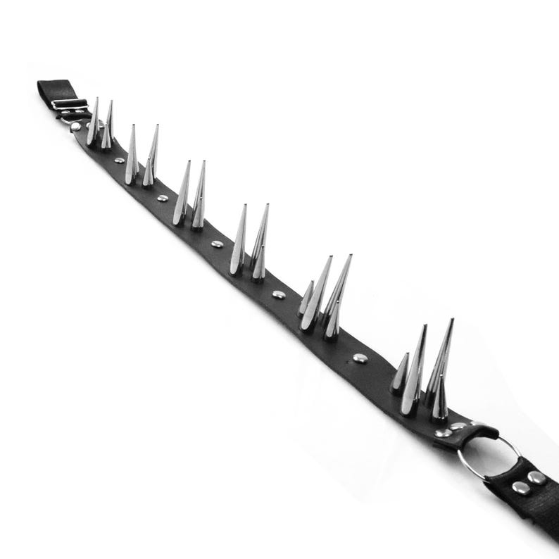 Spiked Goth Leather Headband: Punk Grunge Hair Accessory - Etsy