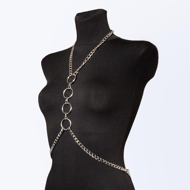 Womens Black Body Chain - Etsy