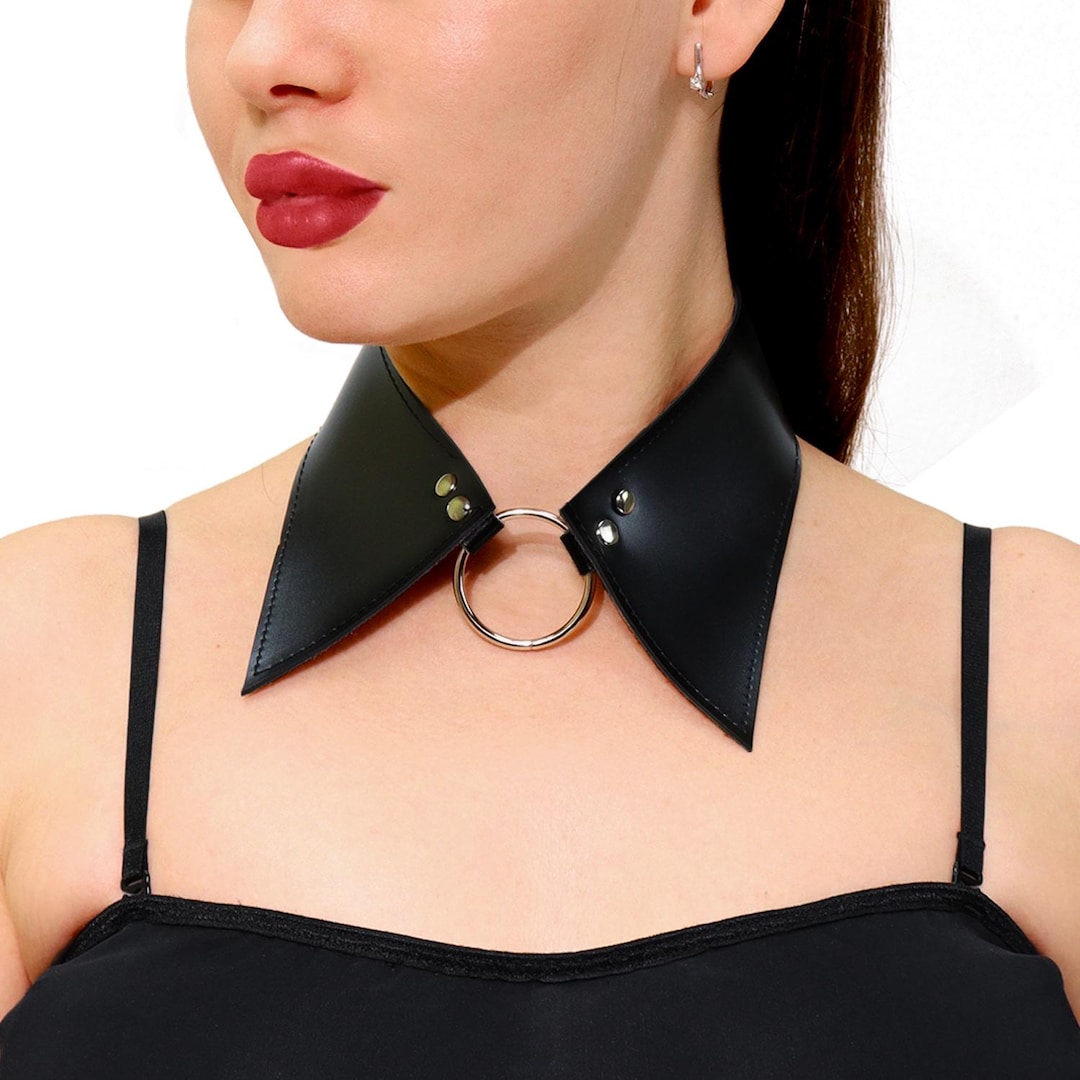 Eco Leather Pointed Collar Choker: Goth Statement Accessory - Etsy
