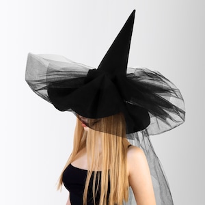 Halloween Witch Hat With Bow - Etsy