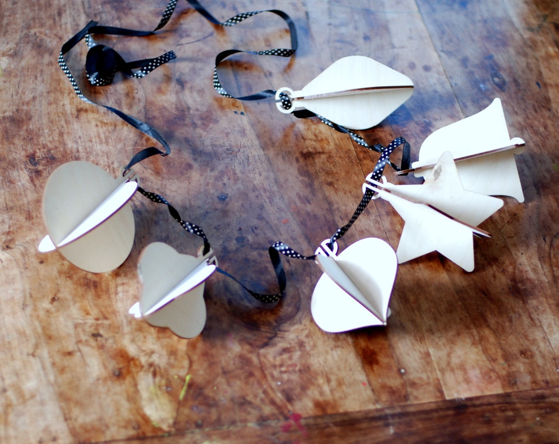 3D Shapes for Garland, Christmas Tree Decors Vector File, DXF, SVG, Pdf ...