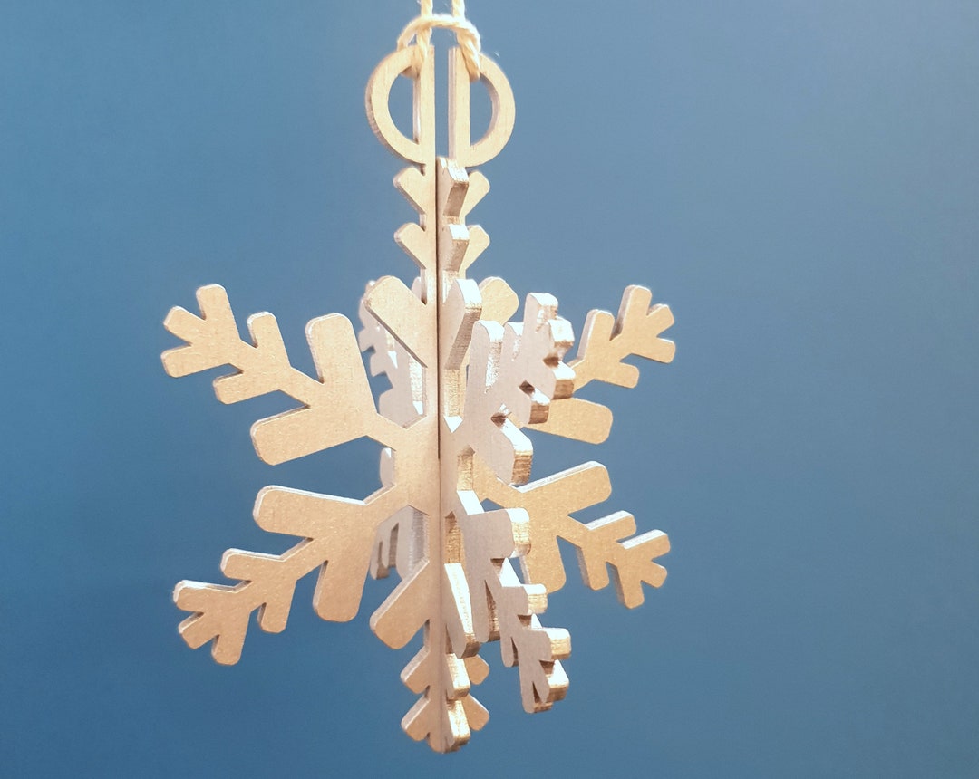 3D Snowflake SVG, Snowflake Template Vector File, Snowflake Cutting ...