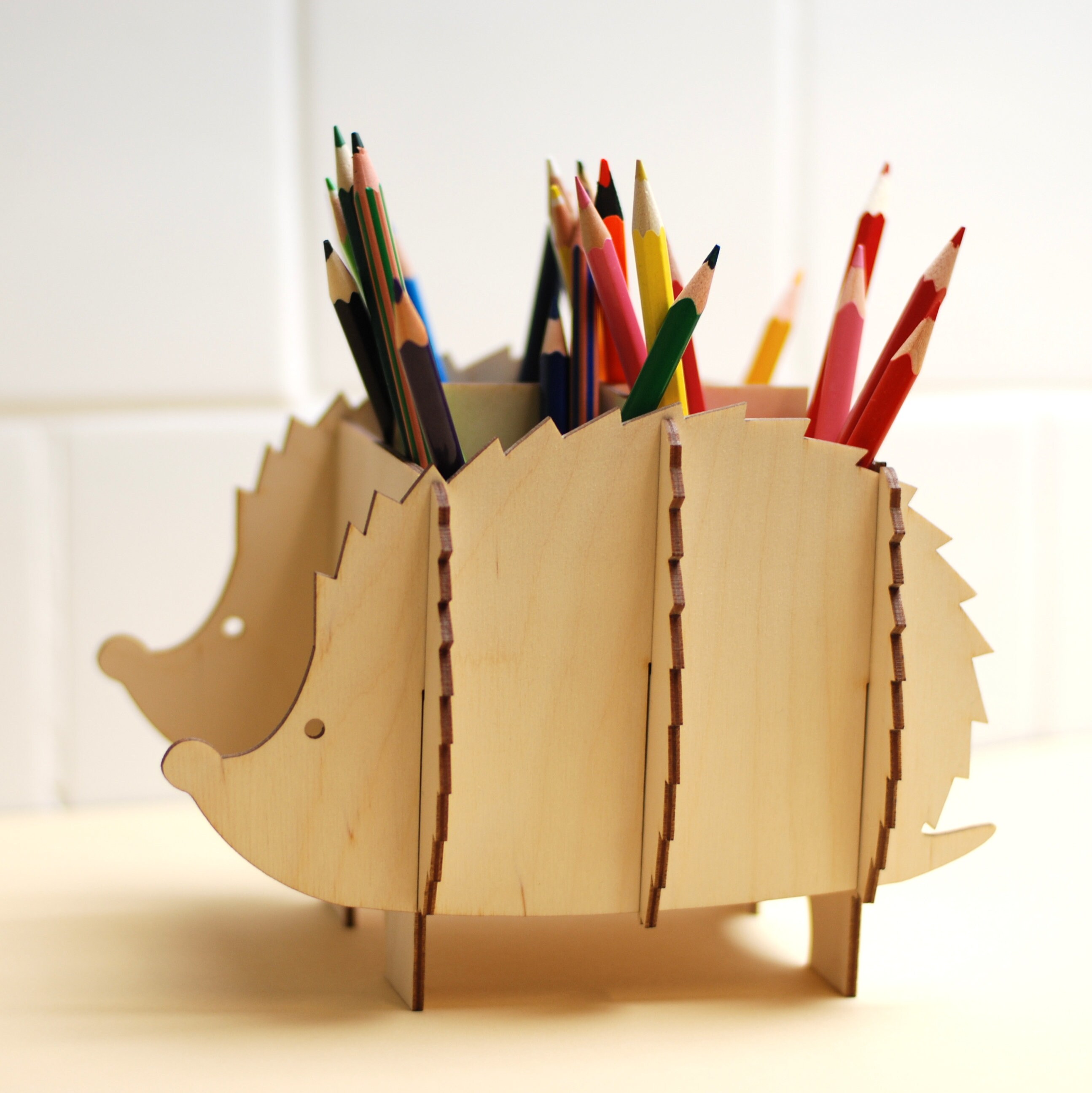 Hedgehog Pencil Holder Dxf File for Laser Cutting, SVG Table Organizer ...