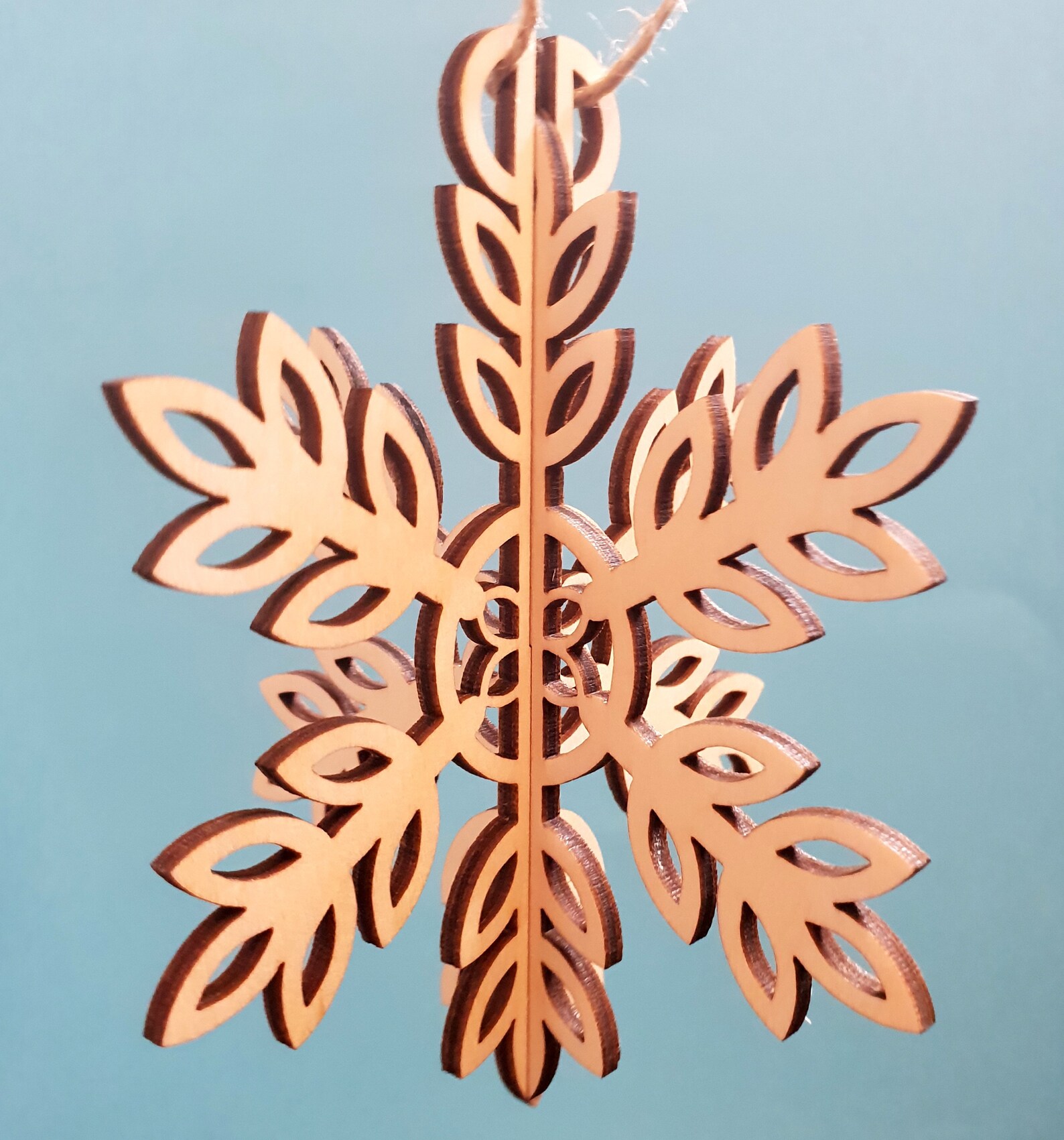 3D Snowflake SVG, Snowflake Template Vector File, Snowflake Cutting ...