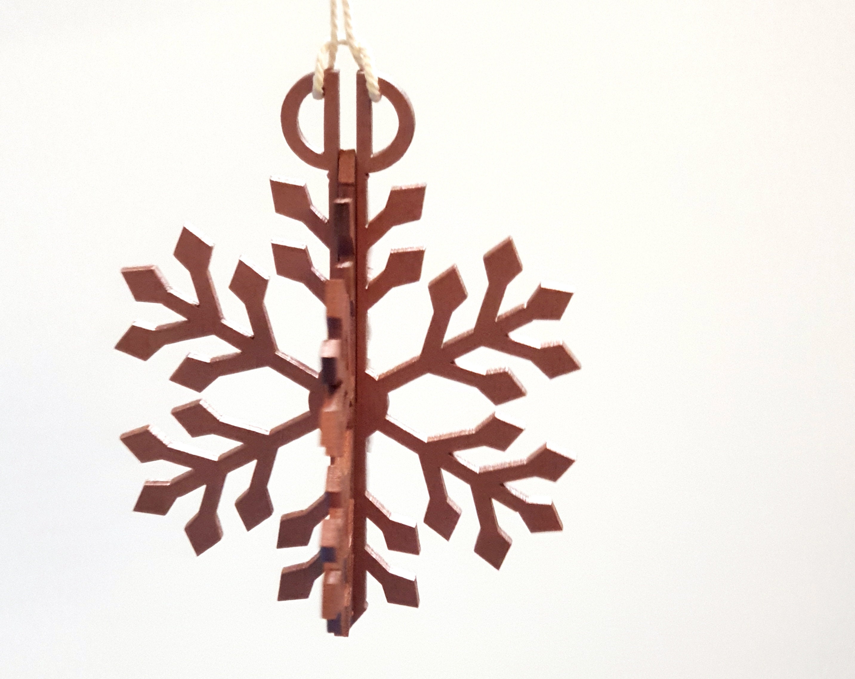 3D Snowflake DXF, Snowflake Template Vector File, Snowflake Cutting ...