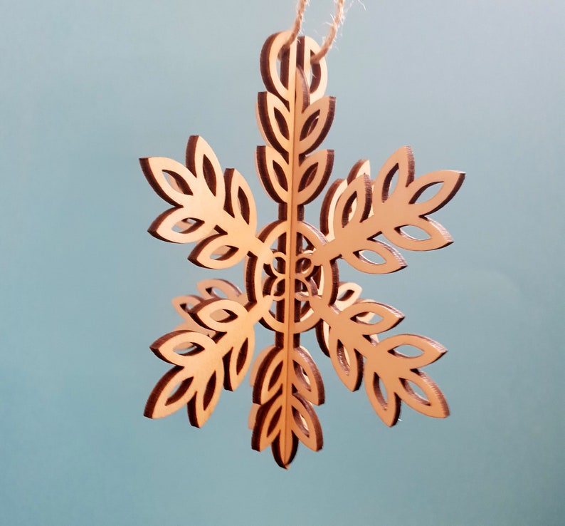 3D Snowflake SVG, Snowflake Template Vector File, Snowflake Cutting ...