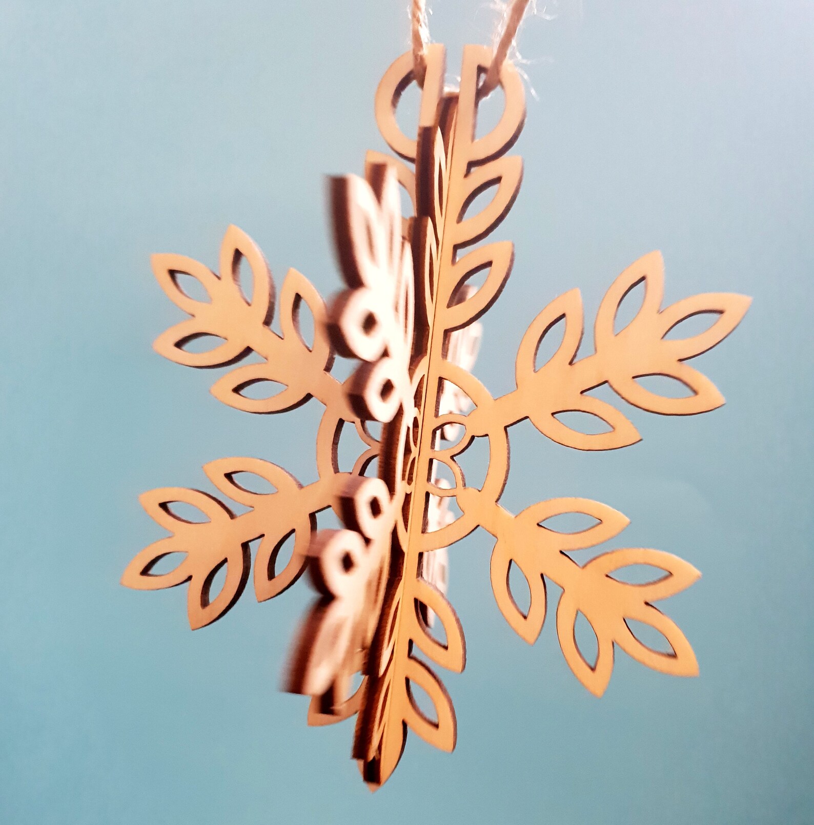 3D Snowflake SVG, Snowflake Template Vector File, Snowflake Cutting ...