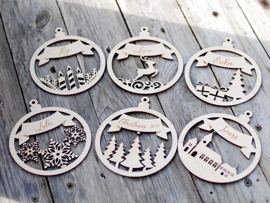 Christmas SVG Vector File, Ornaments for Personalization, Christmas ...