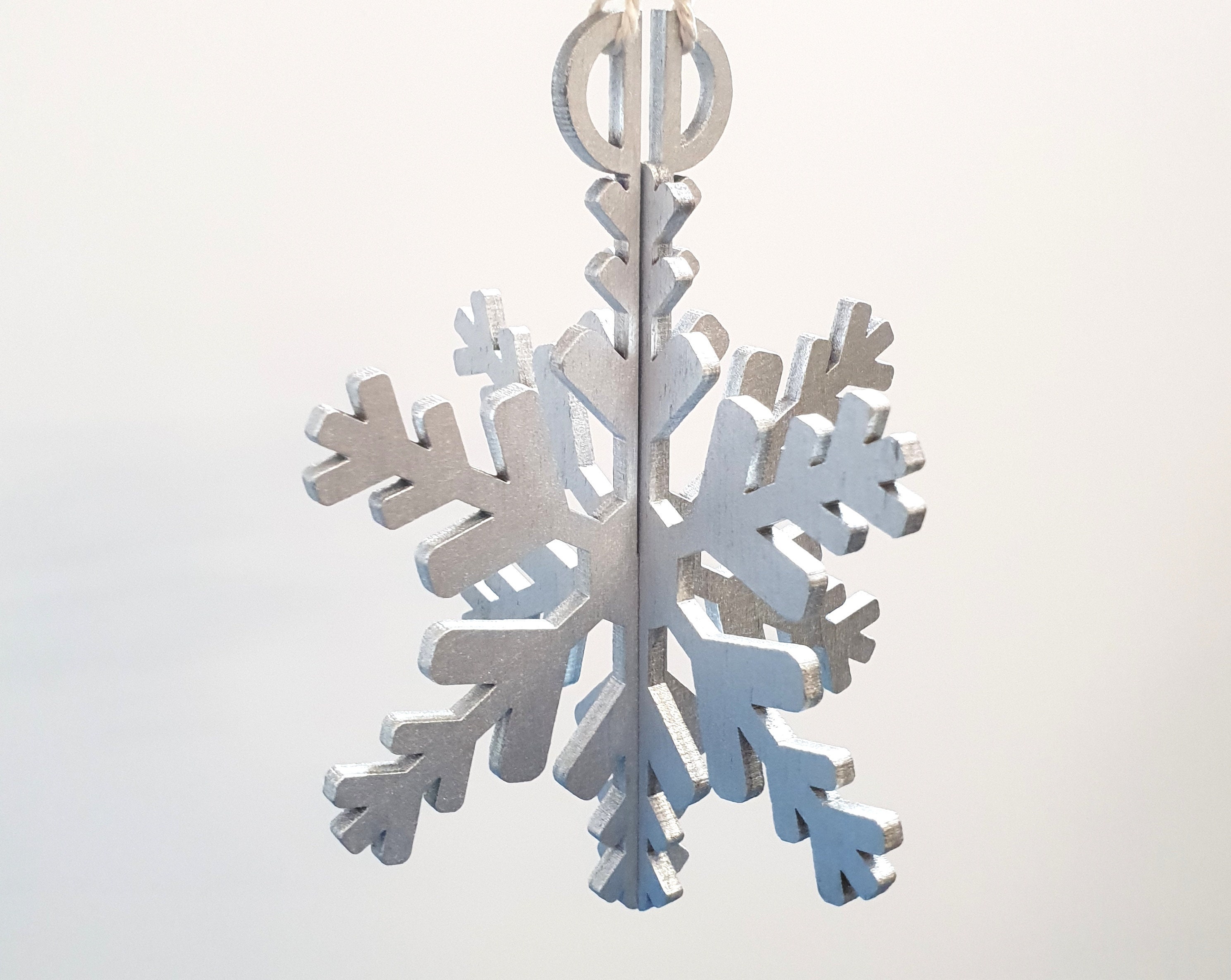 3D Snowflake SVG, Snowflake Template Vector File, Snowflake Cutting ...