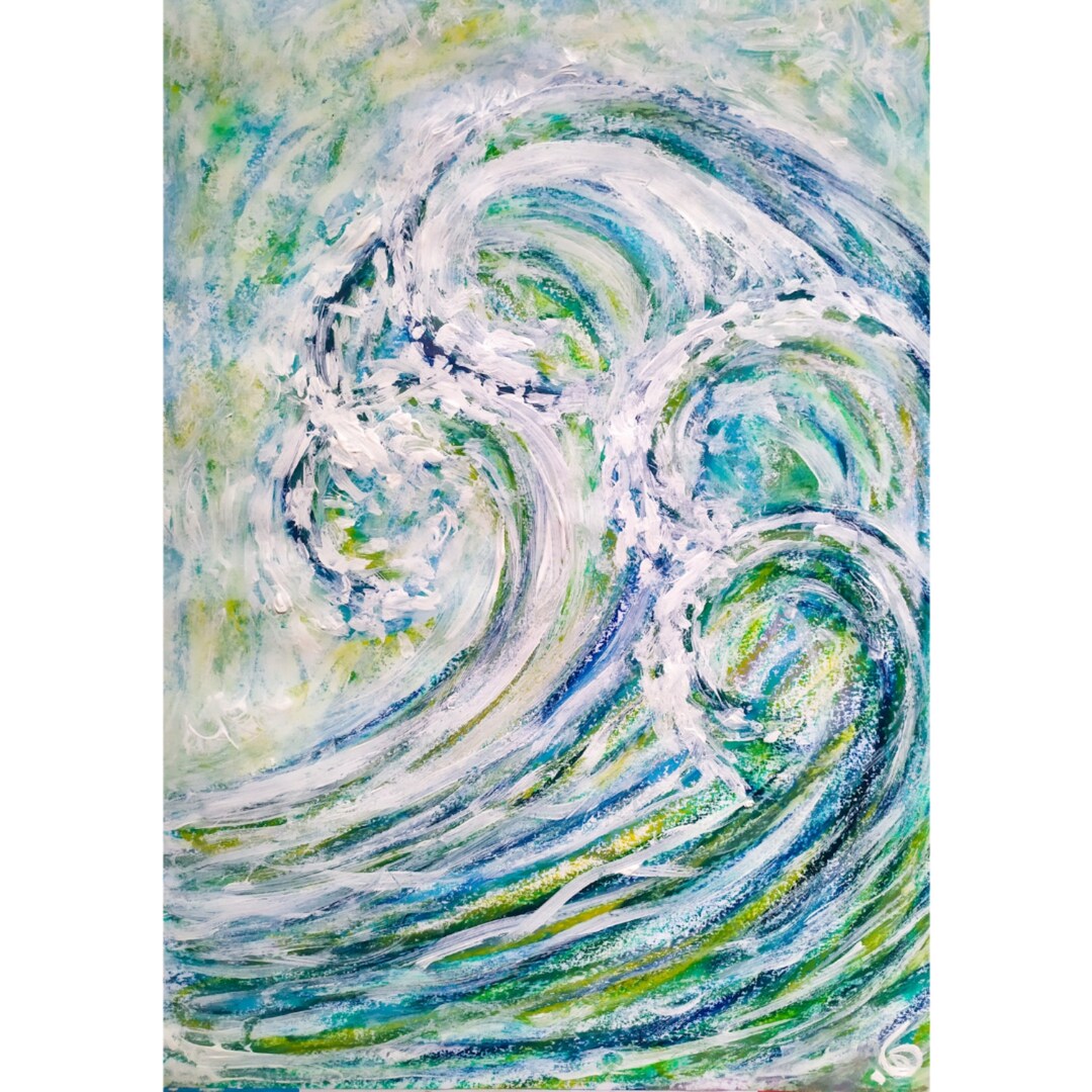 Big Wave Portrait Portrait of Wave Painting Fresh Sea Oil - Etsy