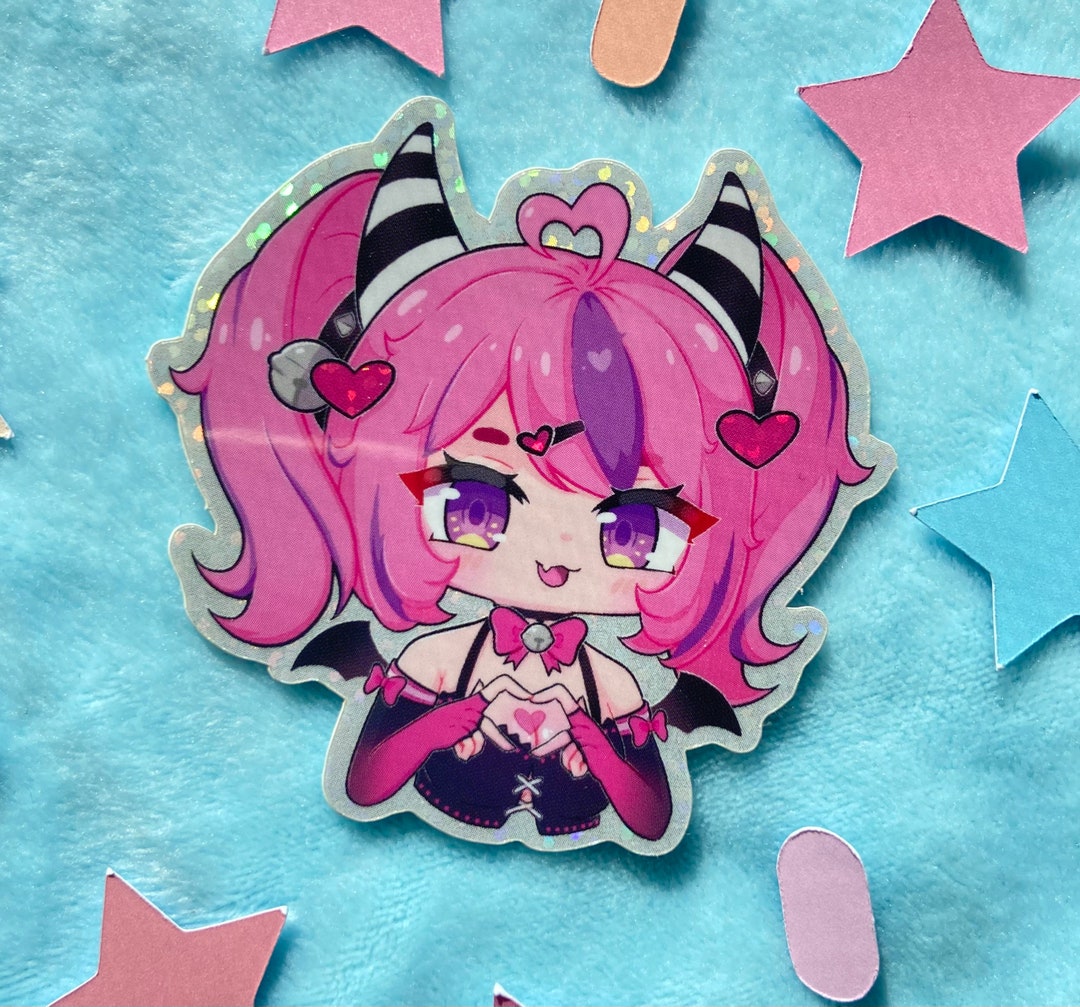 Ironmouse 2 Vinyl Glitter Sticker Waterproof Vtuber - Etsy