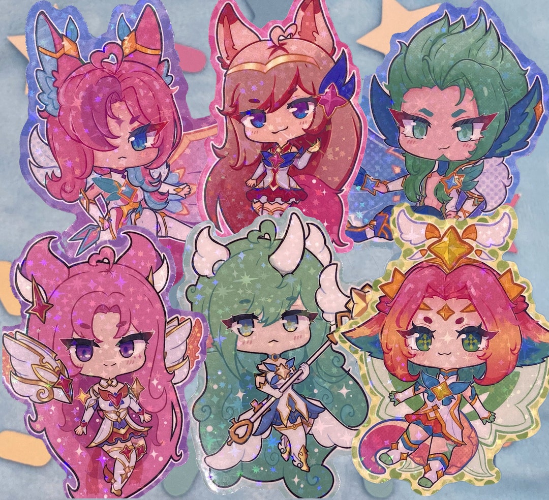 Star Guardian Stickers Ahri Neeko Lux Soraka Kaisa Rakan Xayah Magical ...