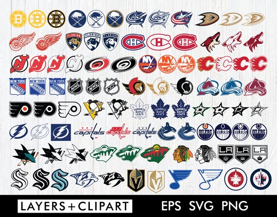 32 NHL Teams logo bundle SVG file National Hockey League | Etsy