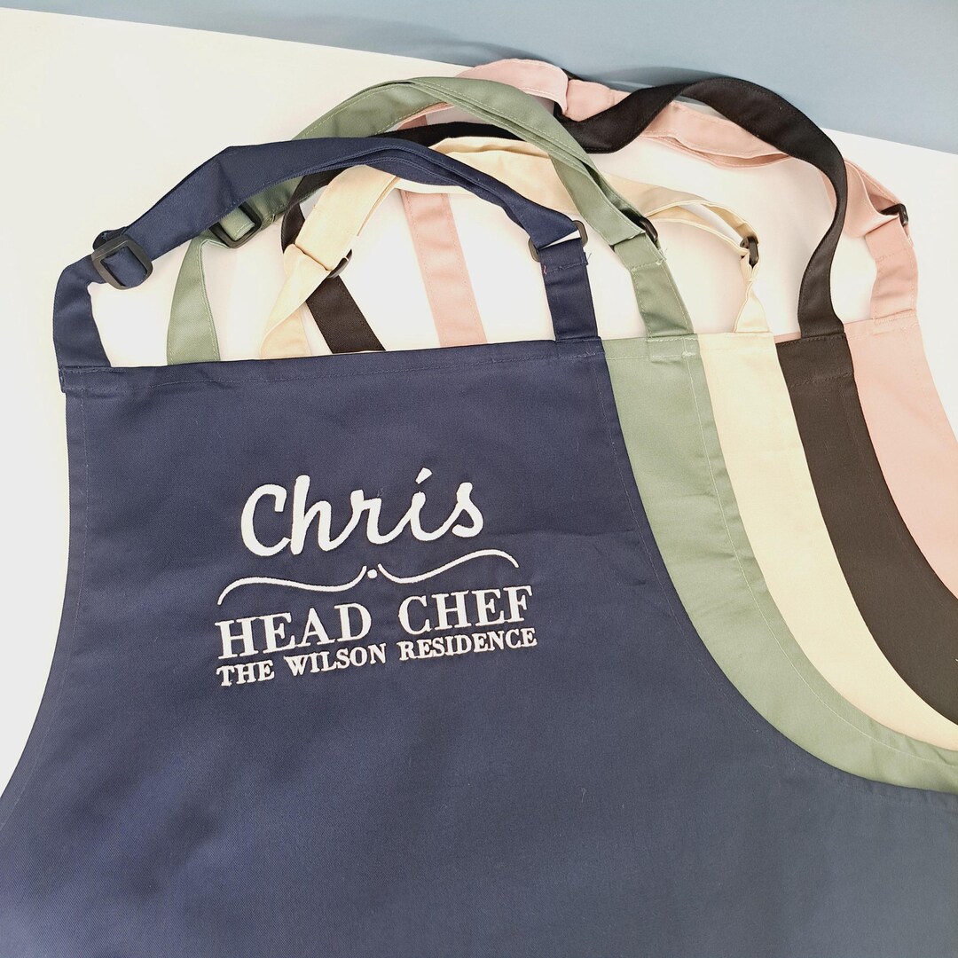 Personalised Head Chef Apron, Kitchen, Baking, Cooking, BBQ Gift for ...