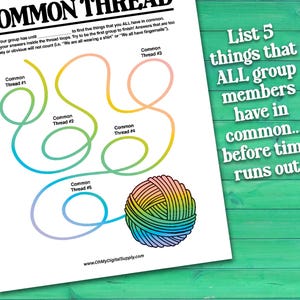 Find the Common Thread Group Team Building Activity & Printable ...