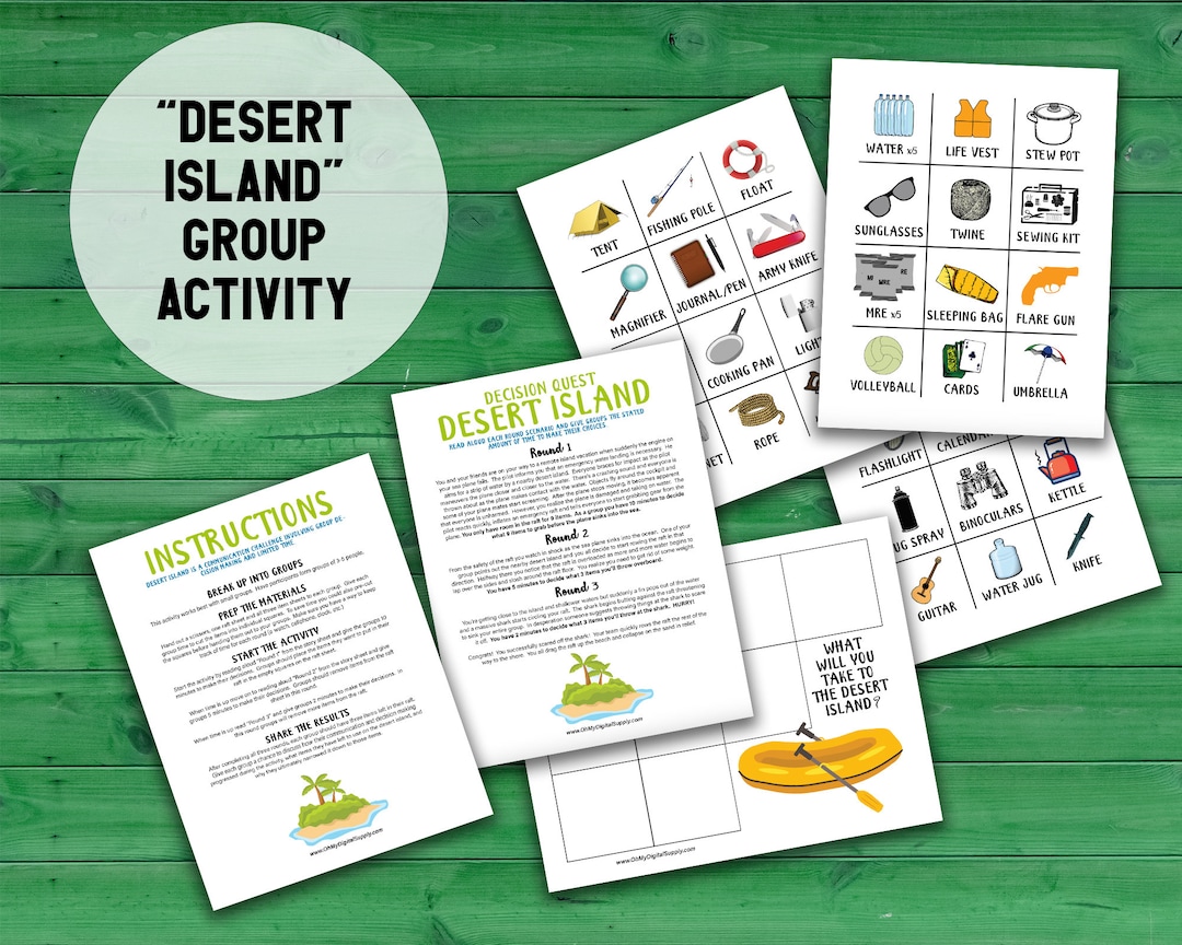 Decision Quest: Desert Island Survival Group Communication & Decision ...
