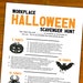 Halloween Workplace Scavenger Hunt Printable Team Competition | Work ...