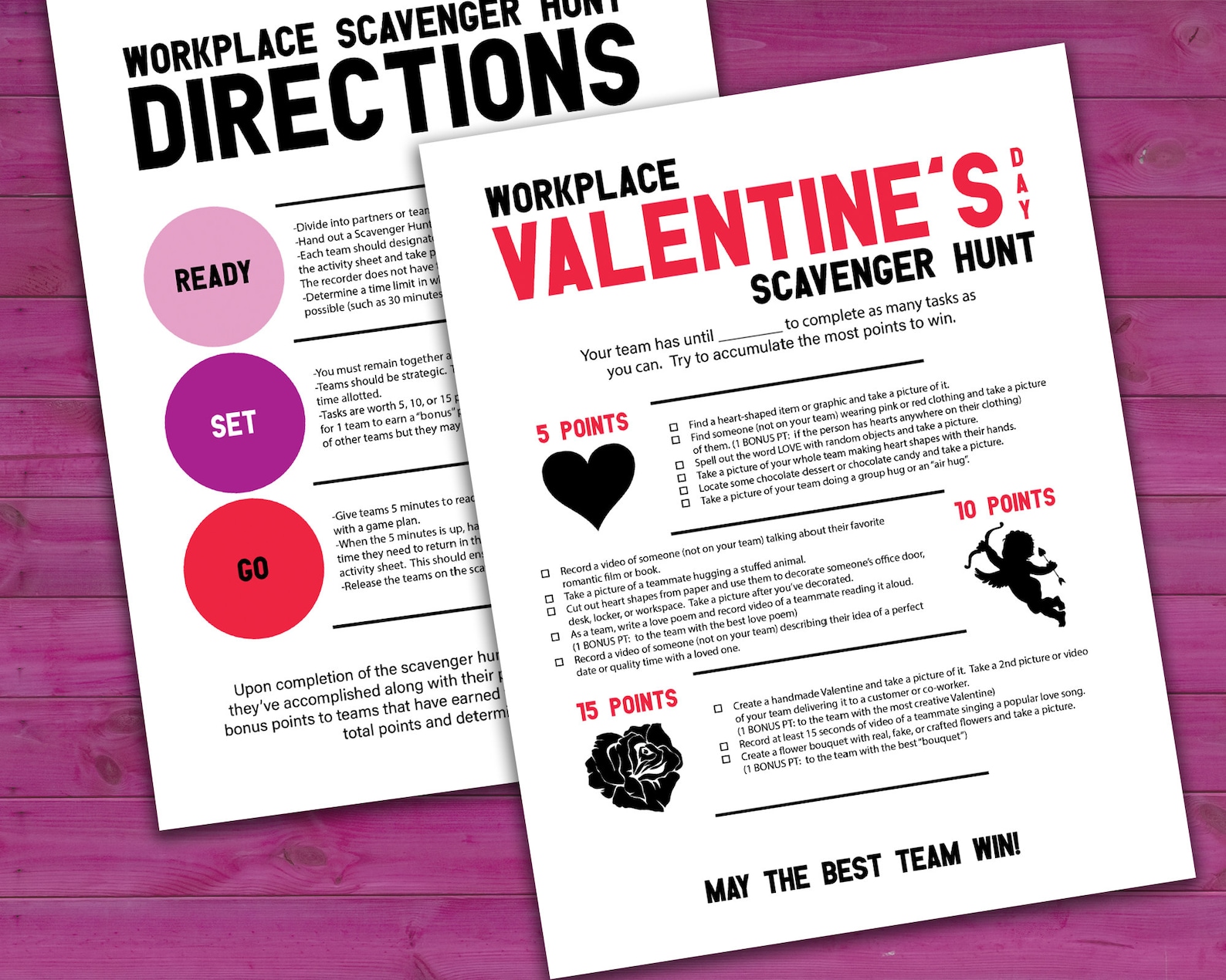 Valentine's Day Workplace Scavenger Hunt Printable Team - Etsy