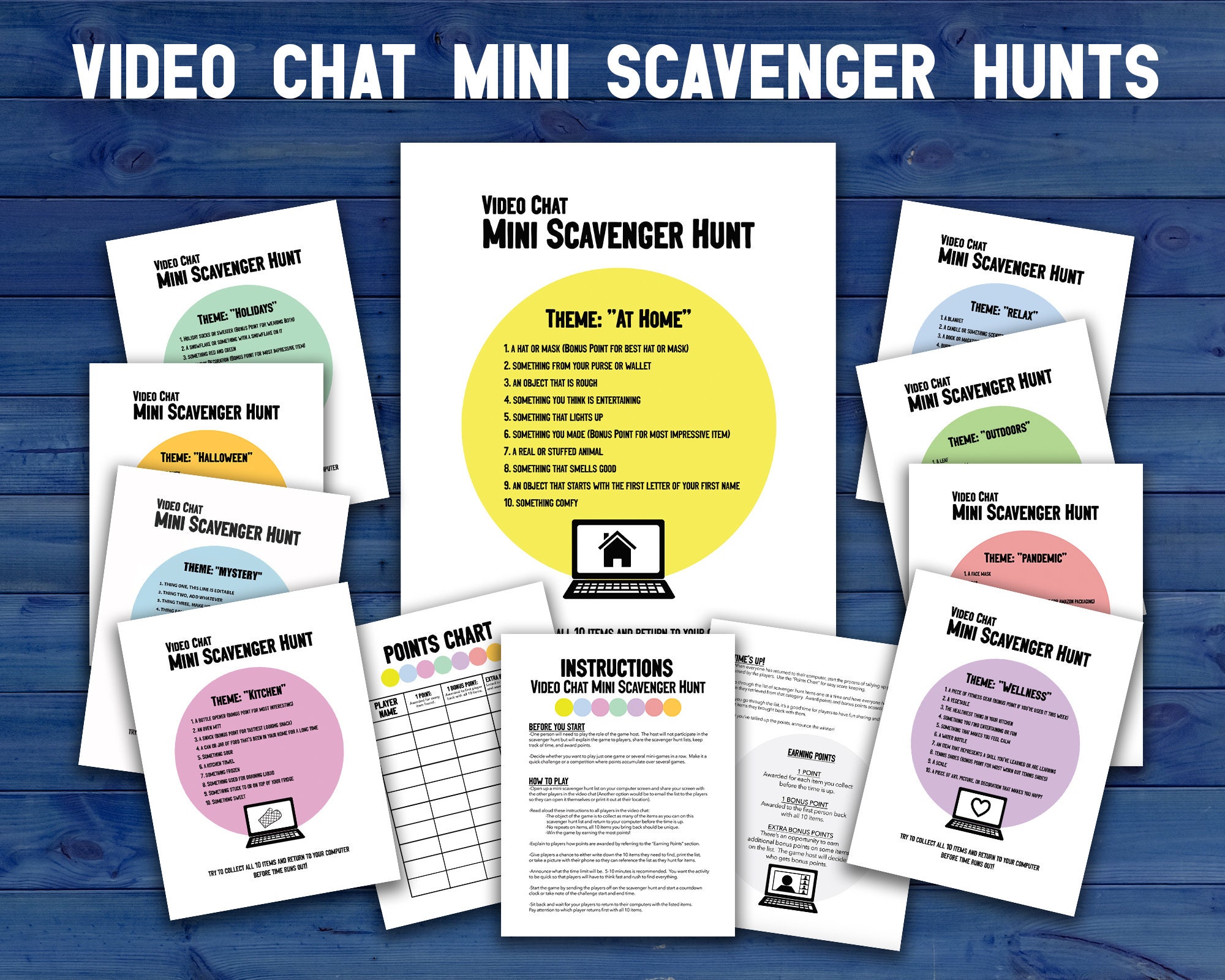 Video Chat Mini Scavenger Hunt Activity Printable Virtual - Etsy