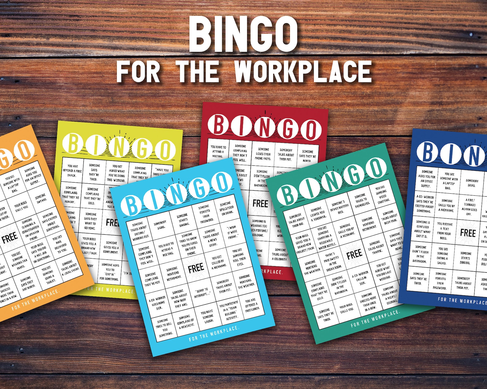 Workplace BINGO Printable Office Activity and Ice Breaker Game | Office ...