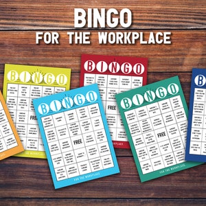 Workplace BINGO Printable Office Team Building Activity & Staff ...