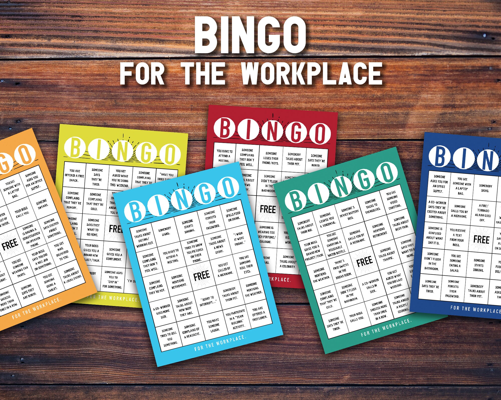 Workplace BINGO Printable Office Activity and Ice Breaker Game | Office ...