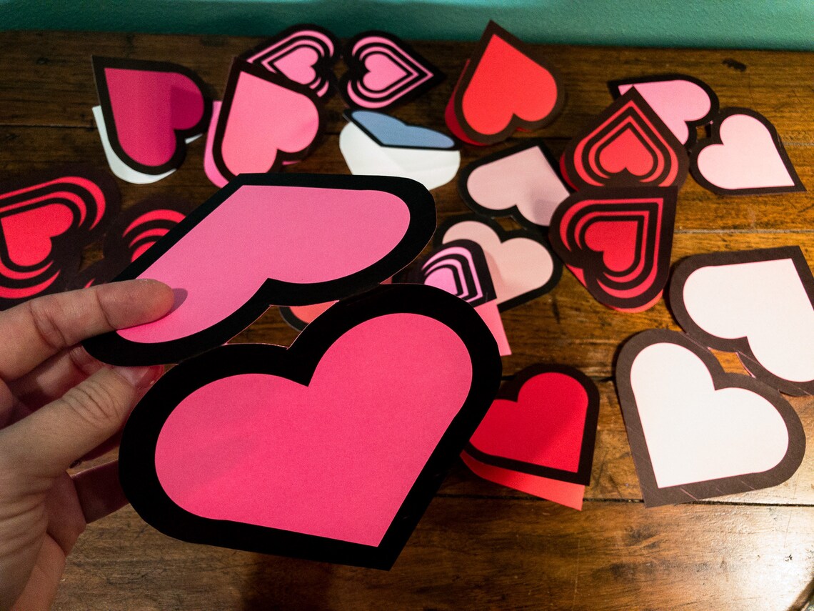 Paper Heart DIY Valentine's Day Garland Printable Valentine's Paper ...