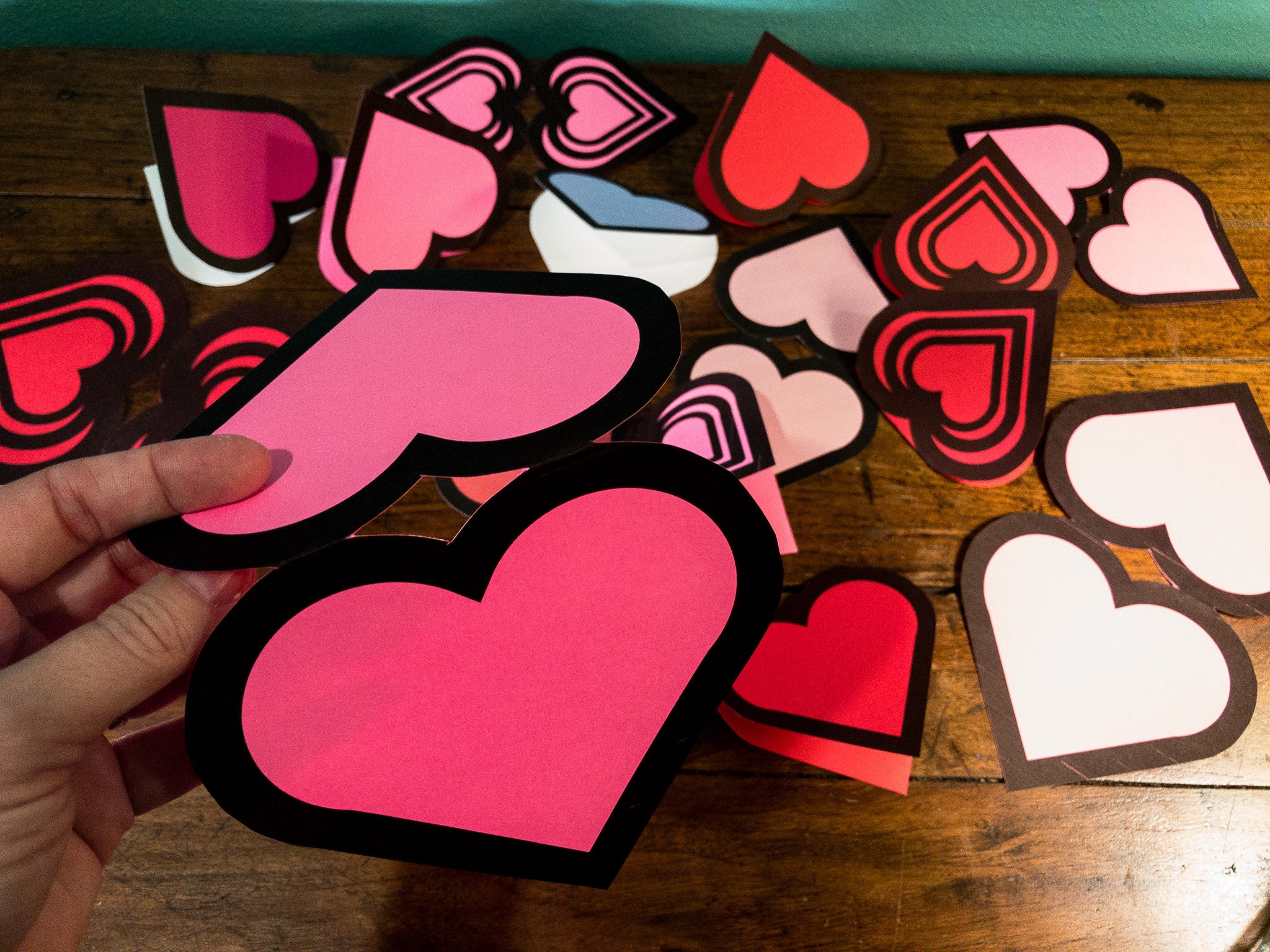 Paper Heart DIY Valentine's Day Garland Printable Valentine's Paper ...