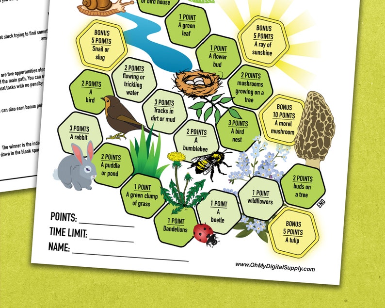 Nature Trek Outdoor Spring Scavenger Hunt Printable Activity ...