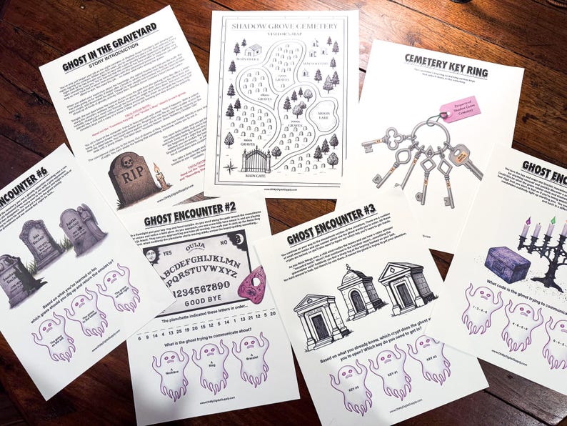 Halloween Escape Room: Ghost in the Graveyard, Printable 30 Minute ...
