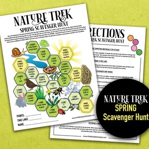 Nature Trek Seasonal Scavenger Hunt Bundle, Outdoor Printable Activity ...
