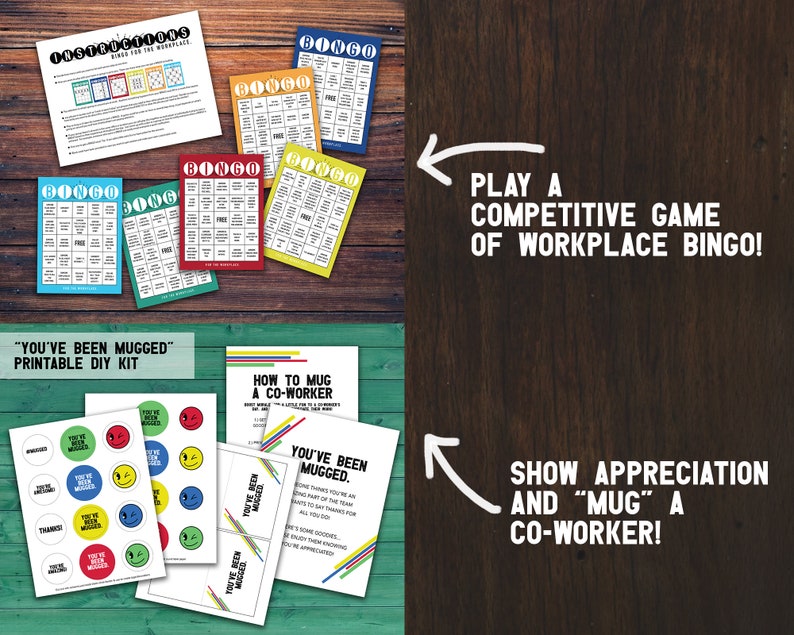 Workplace Games & Activities Printables Bundle Work Culture | Etsy