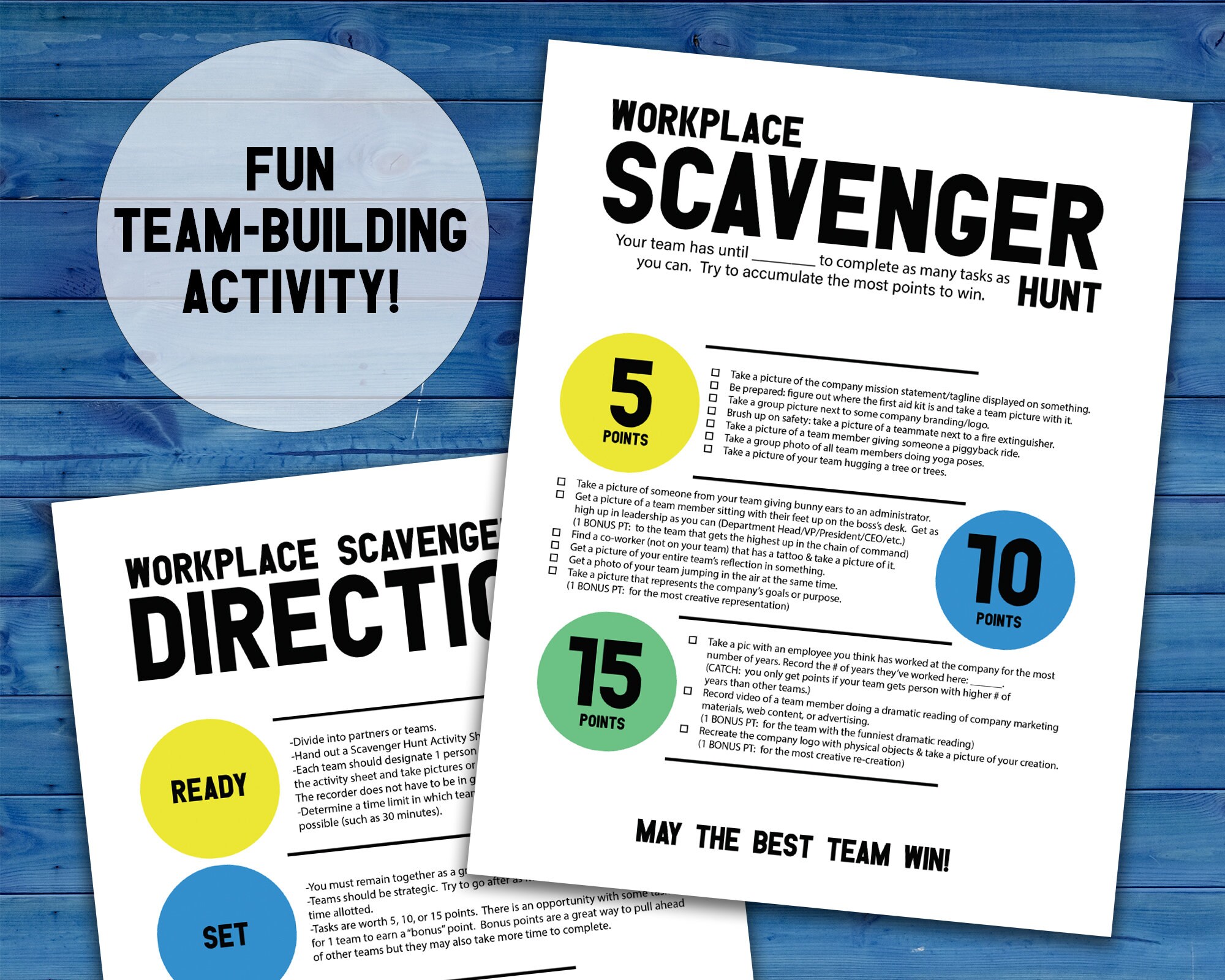 Workplace Team Scavenger Hunt Printable Activity Work Team - Etsy Canada
