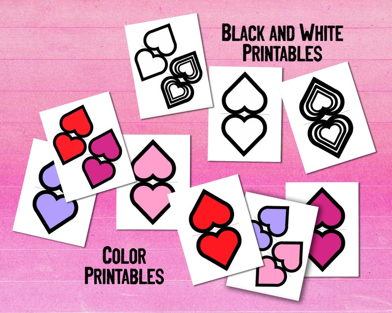 Paper Heart DIY Valentine's Day Garland Printable Valentine's Paper ...