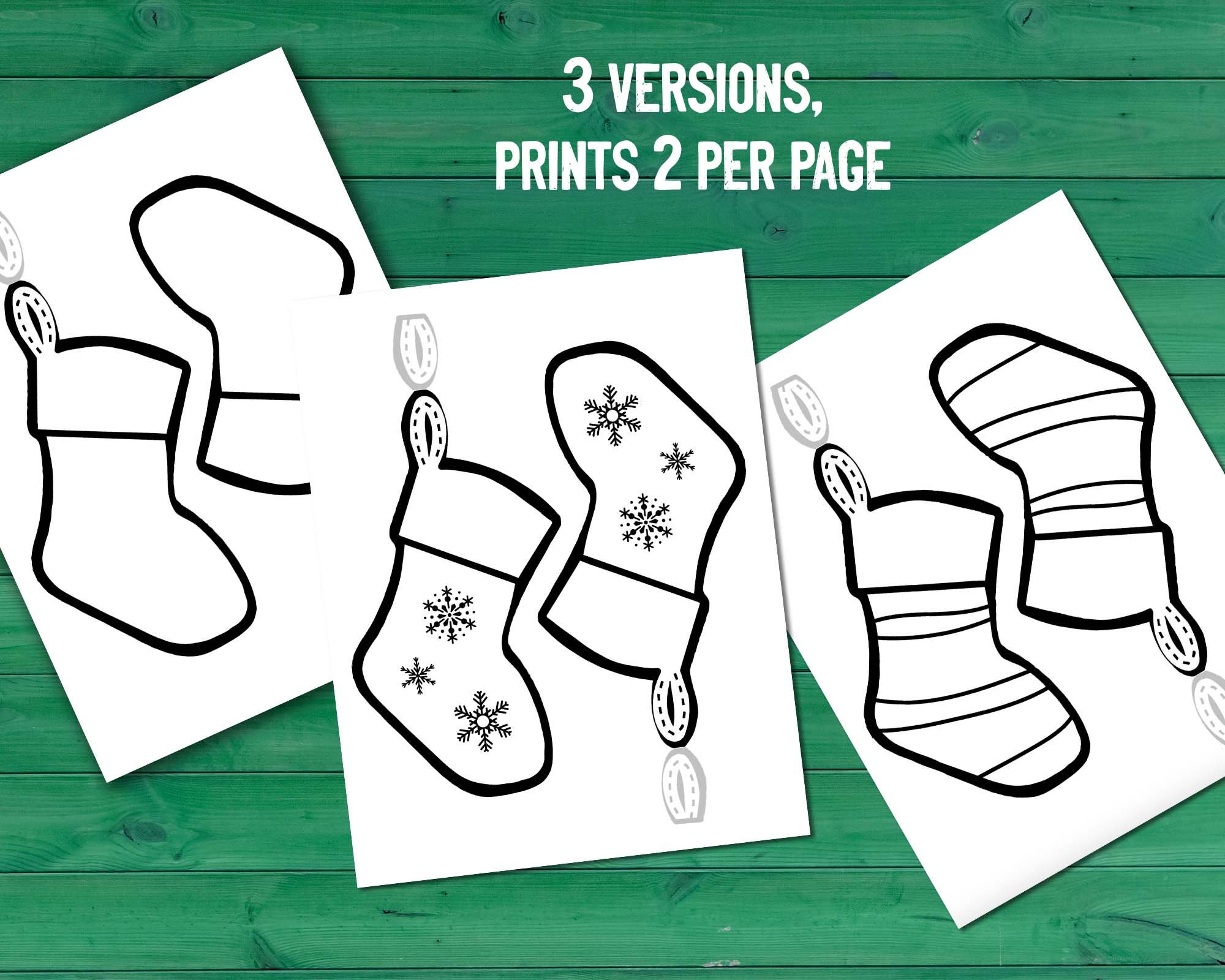 Christmas Stockings DIY Paper Garland Printable Holiday Garland Paper ...