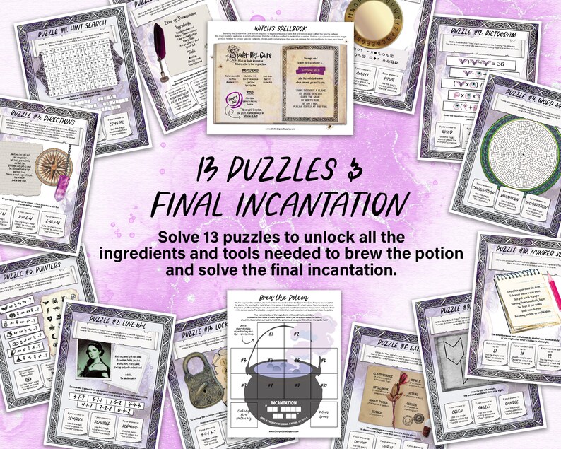 Escape Room: Witch's Hex, Halloween Themed Group Team Building Activity ...