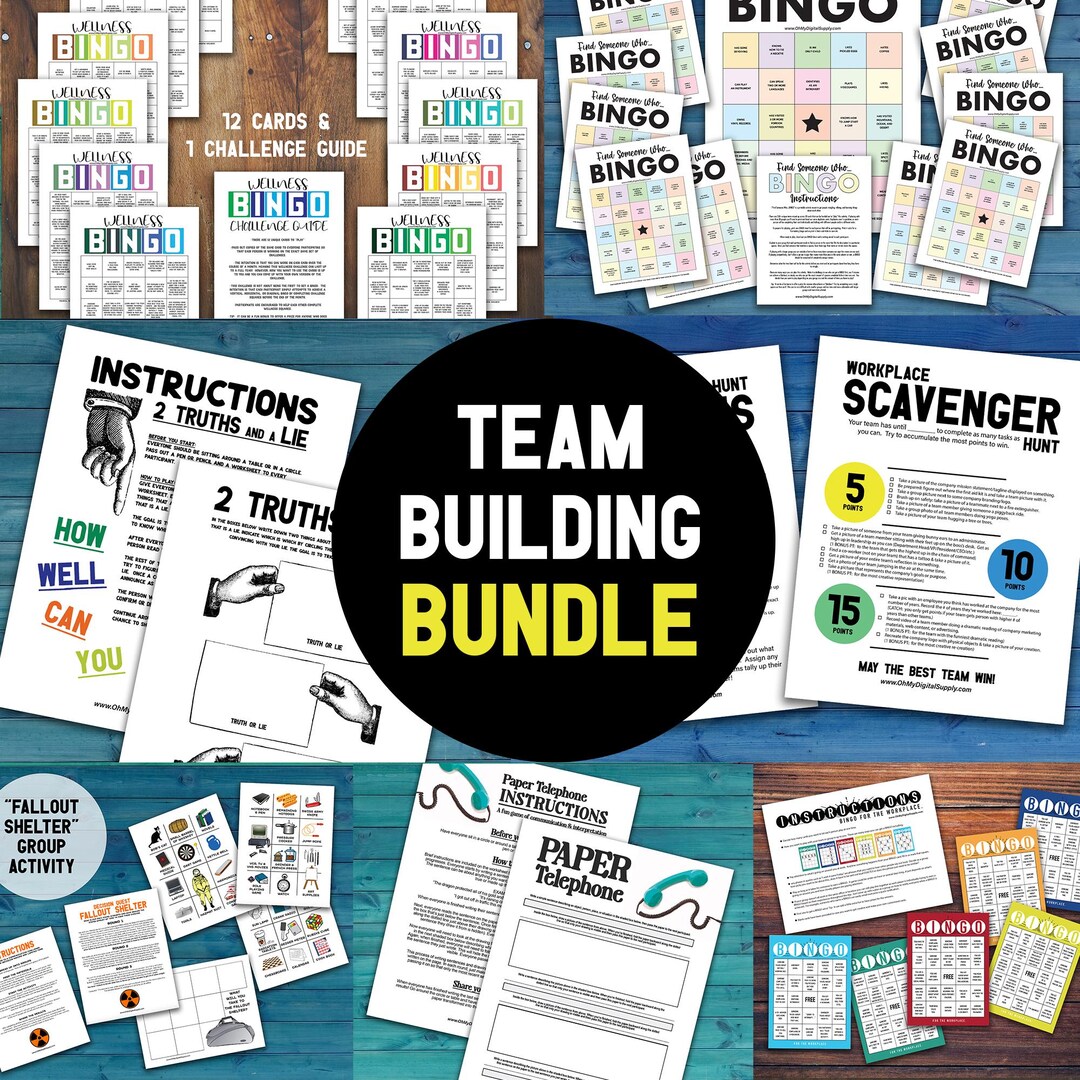 Workplace Team Building Games & Ice Breaker Activities Printables ...