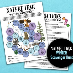 Nature Trek Seasonal Scavenger Hunt Bundle, Outdoor Printable Activity ...