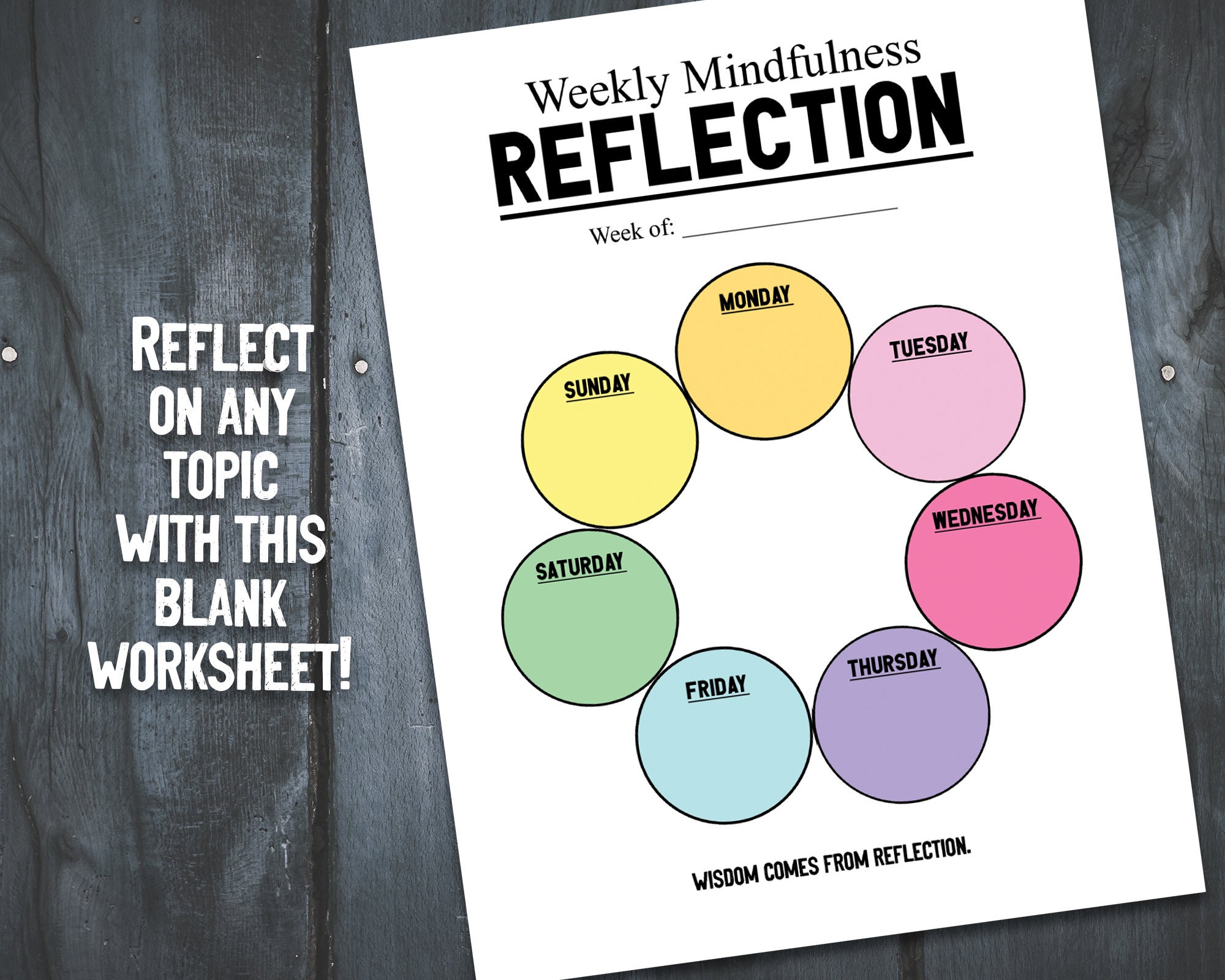 Weekly Reflection & Mindfulness Journal Page Printable Daily - Etsy UK