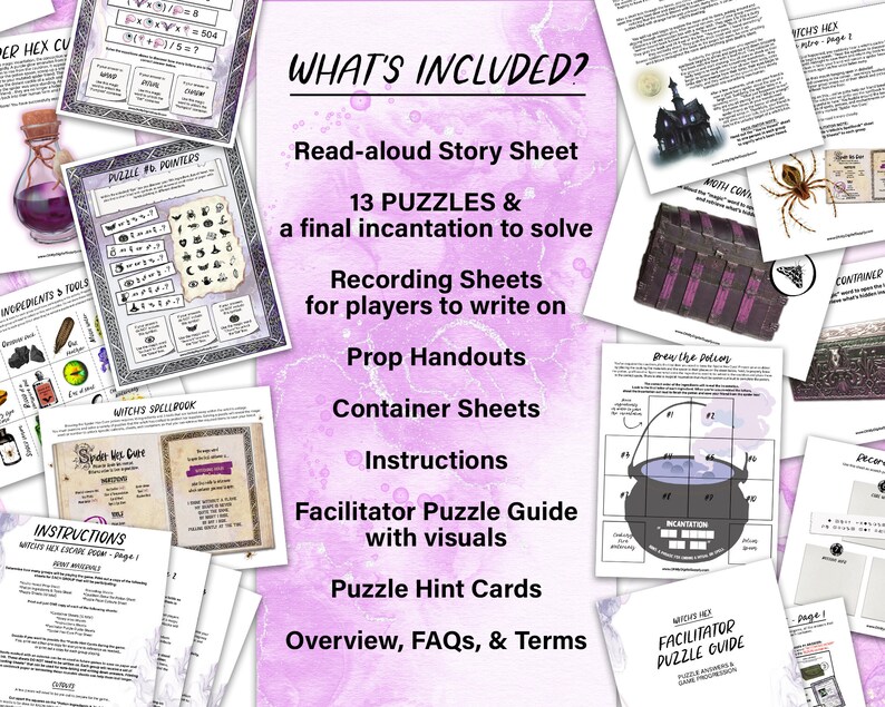 Escape Room: Witch's Hex, Halloween Themed Group Team Building Activity ...