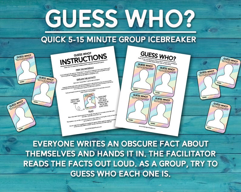 Guess Who? Quick Team Building Activity & Group Icebreaker Game ...