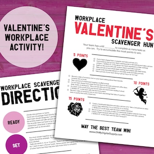 Valentine's Day Workplace Scavenger Hunt Printable Team Building ...
