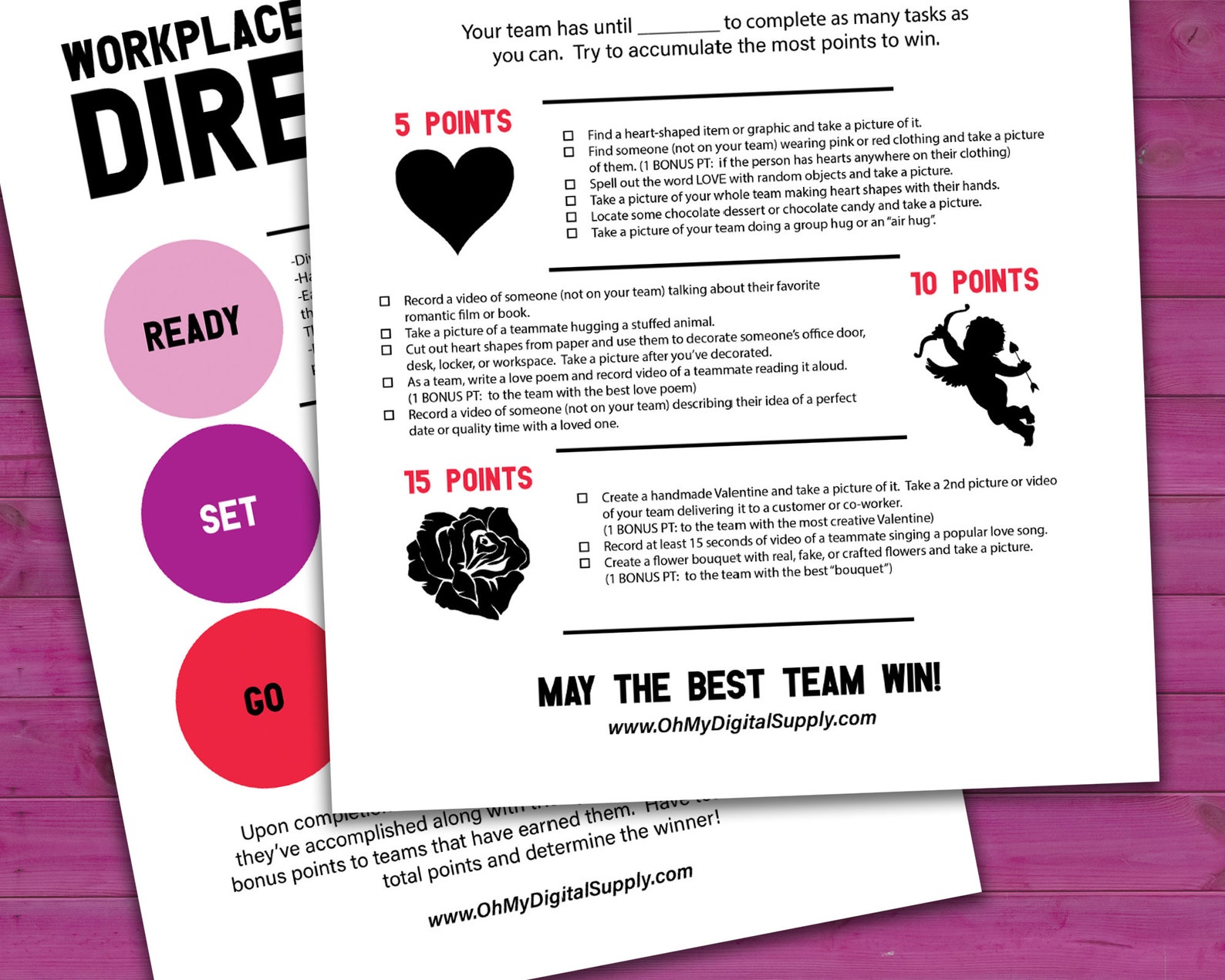 Valentine's Day Workplace Scavenger Hunt Printable Team Building ...