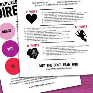 Valentine's Day Workplace Scavenger Hunt Printable Team Building ...