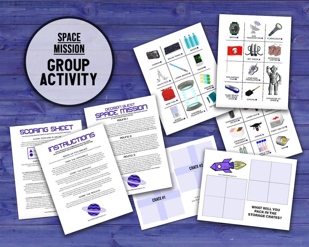 Decision Quest: Space Mission, Printable Icebreaker Game & Team ...
