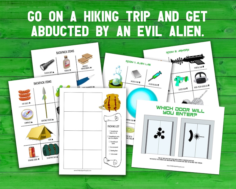 Decision Quest: Alien Abduction, Printable Group Team Building Activity ...