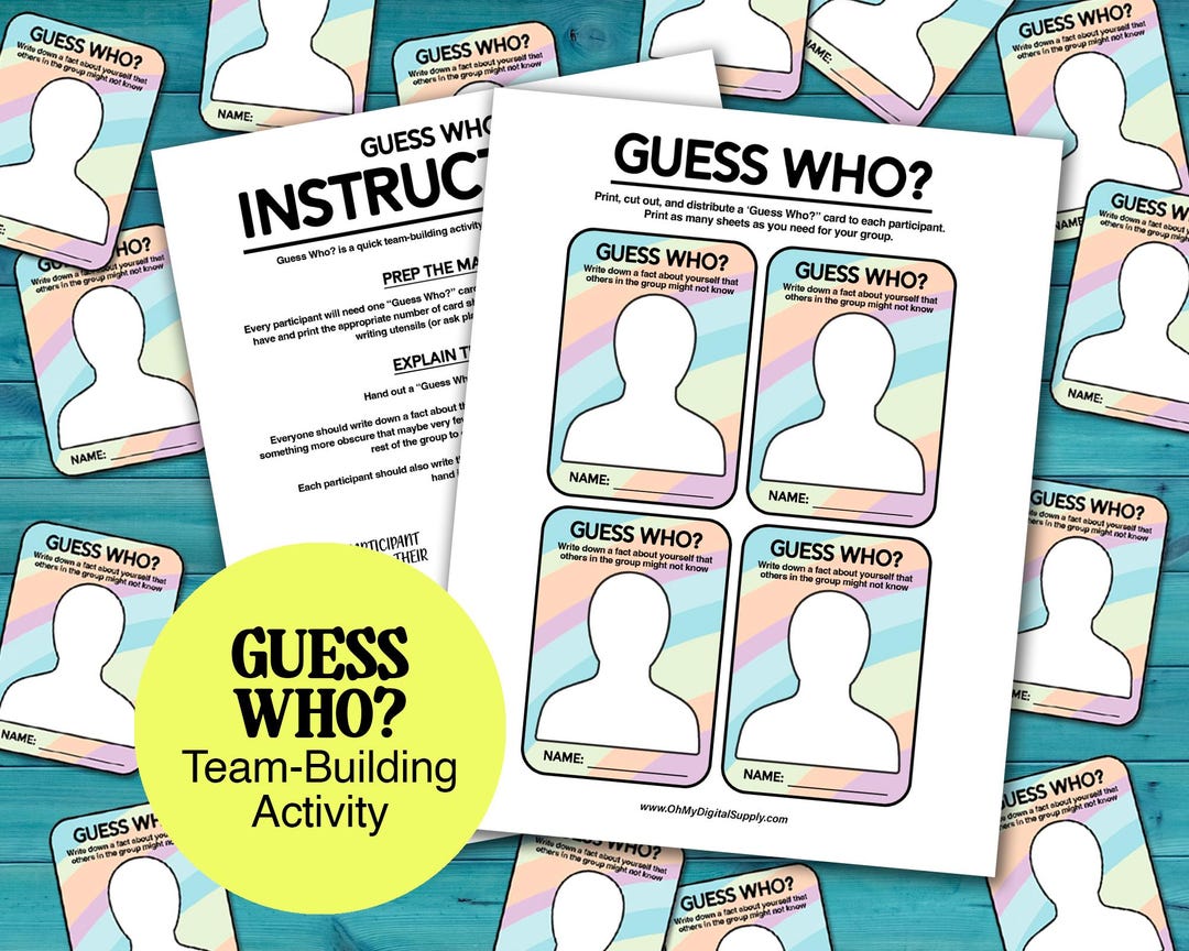 Guess Who? Quick Team Building Activity & Group Icebreaker Game ...