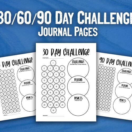 30 Day Challenge Tracker Printable Printable Habit Tracker - Etsy