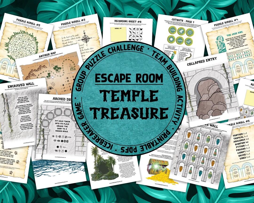 Escape Room: Temple Treasure, Jungle Themed Group Team Building ...